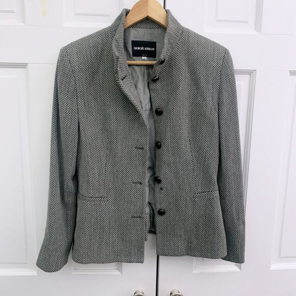 Giorgio Armani | Jackets & Coats | Giorgio Armani 4 Button Gray Blazer ...